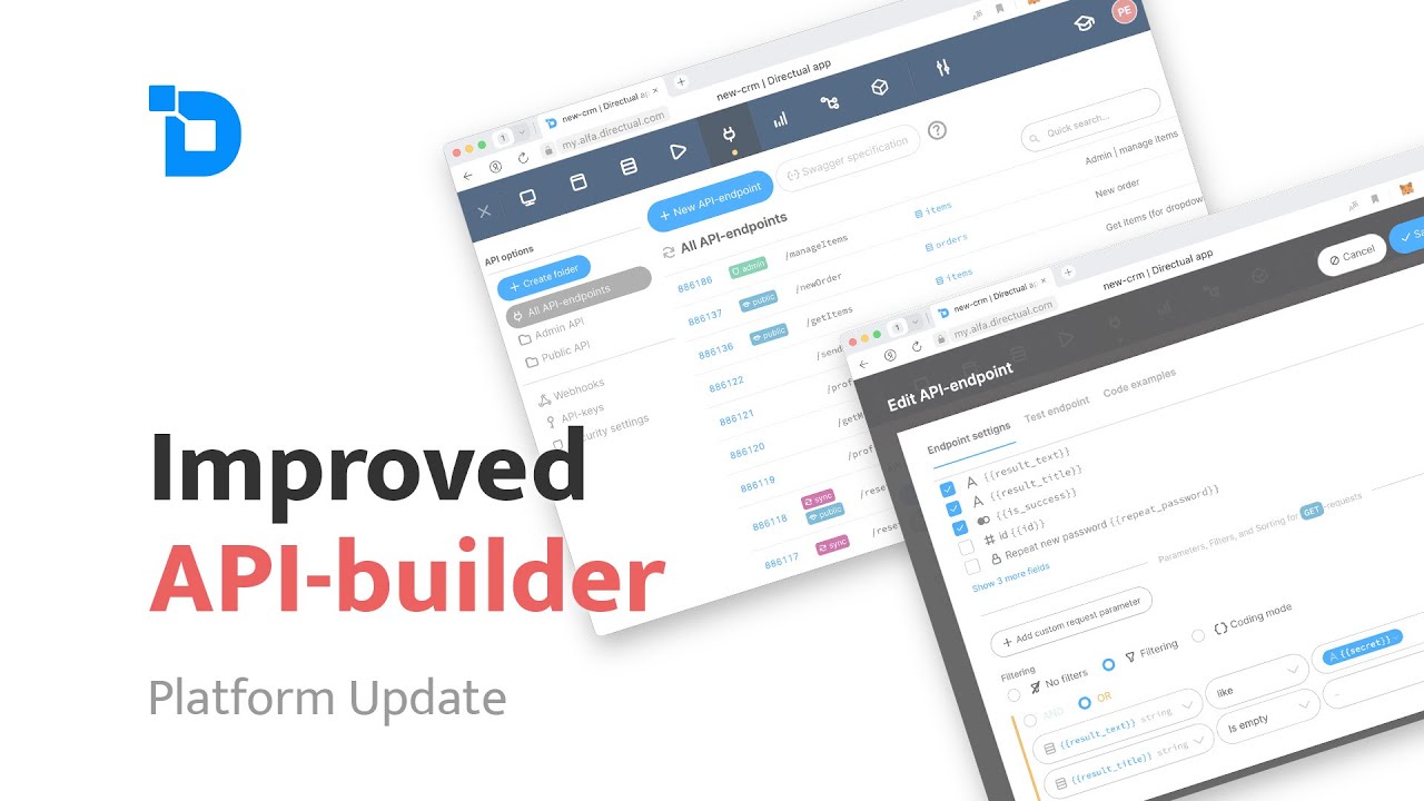 08.02.24 | Improved API-builder. Directual Updates - YouTube