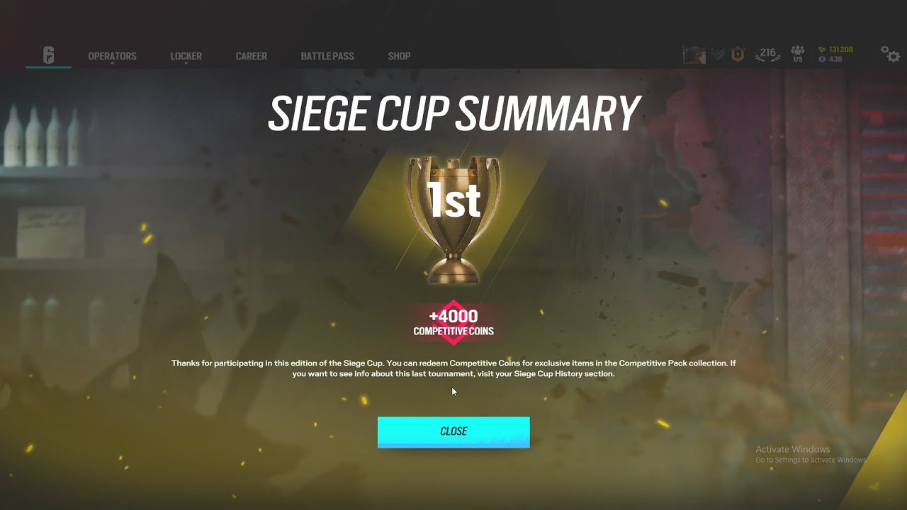 HOW I WON THE SIEGE CUP - YouTube