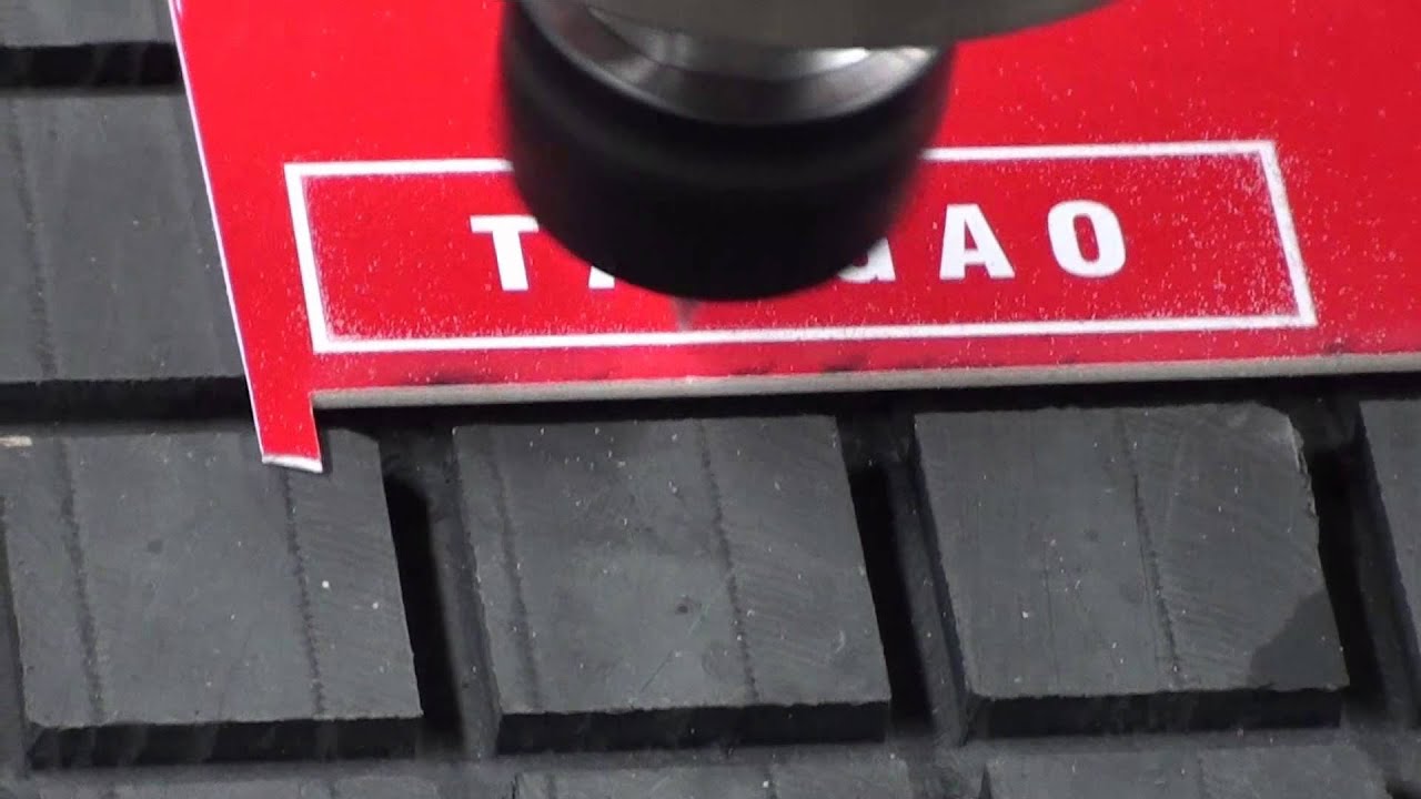 CNC machine for engraving laminate sheets - YouTube