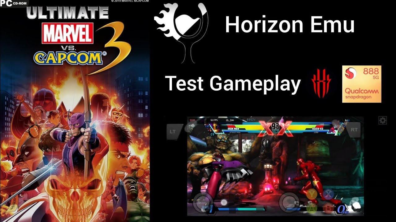 Horizon Emu emulator gameplay Ultimate Marvel vs Capcom 3 test Red ...