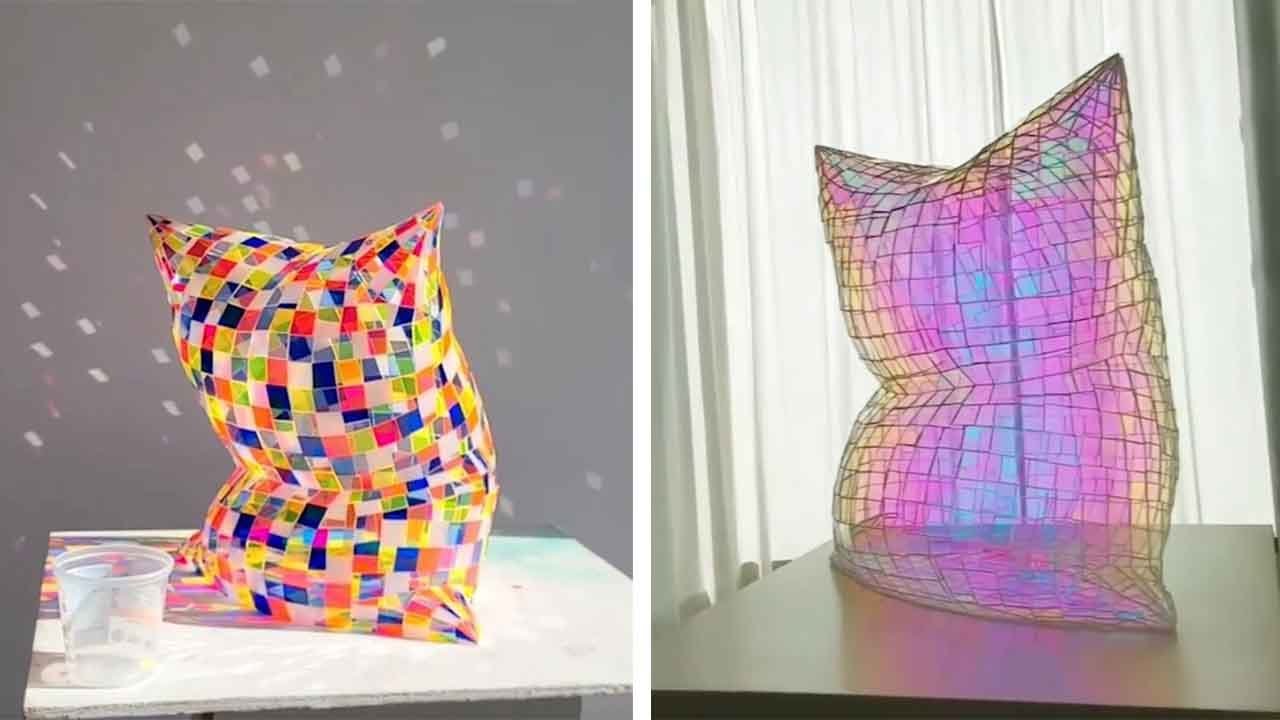 Viral Artist Creates Transparent Pillows Using Plexiglass - YouTube