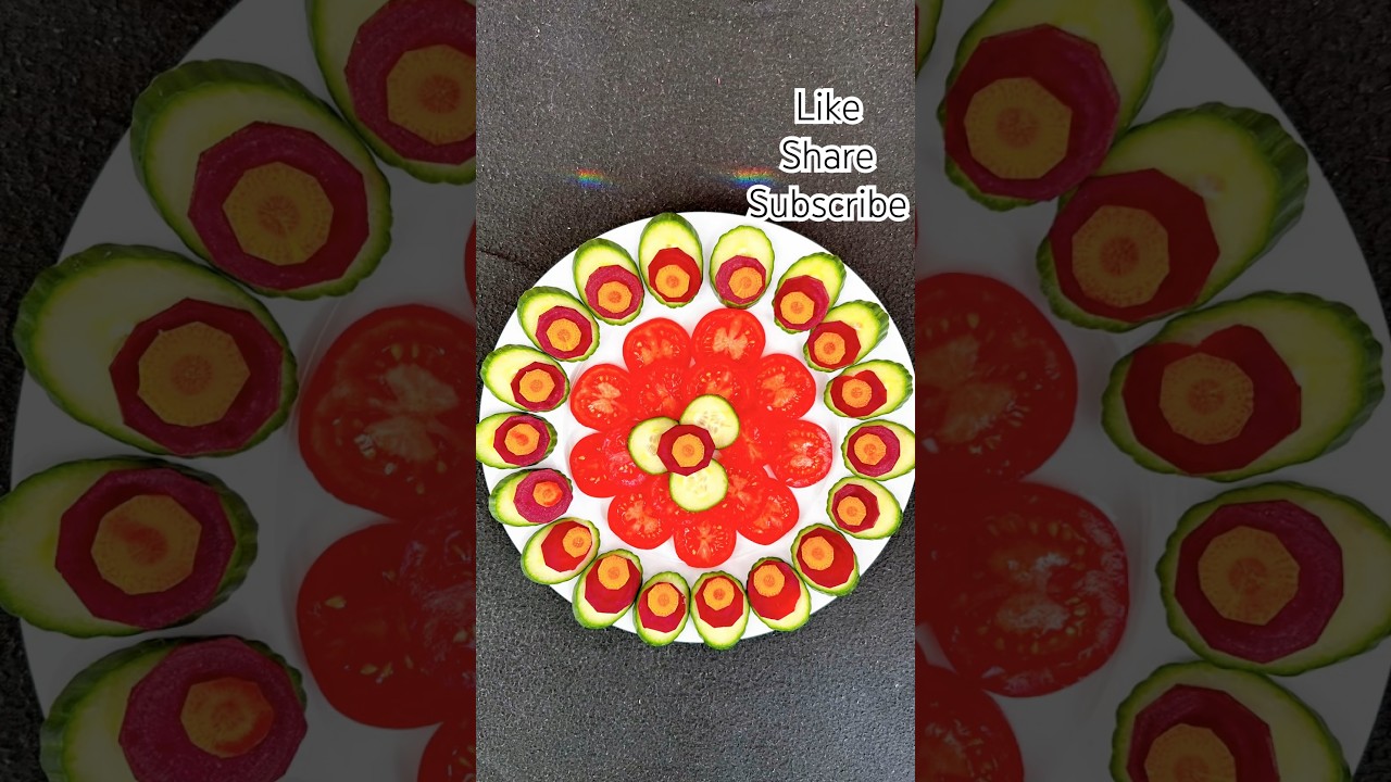 Amazing vegetable decoration from Cucumber Beetroot Carrots and ...