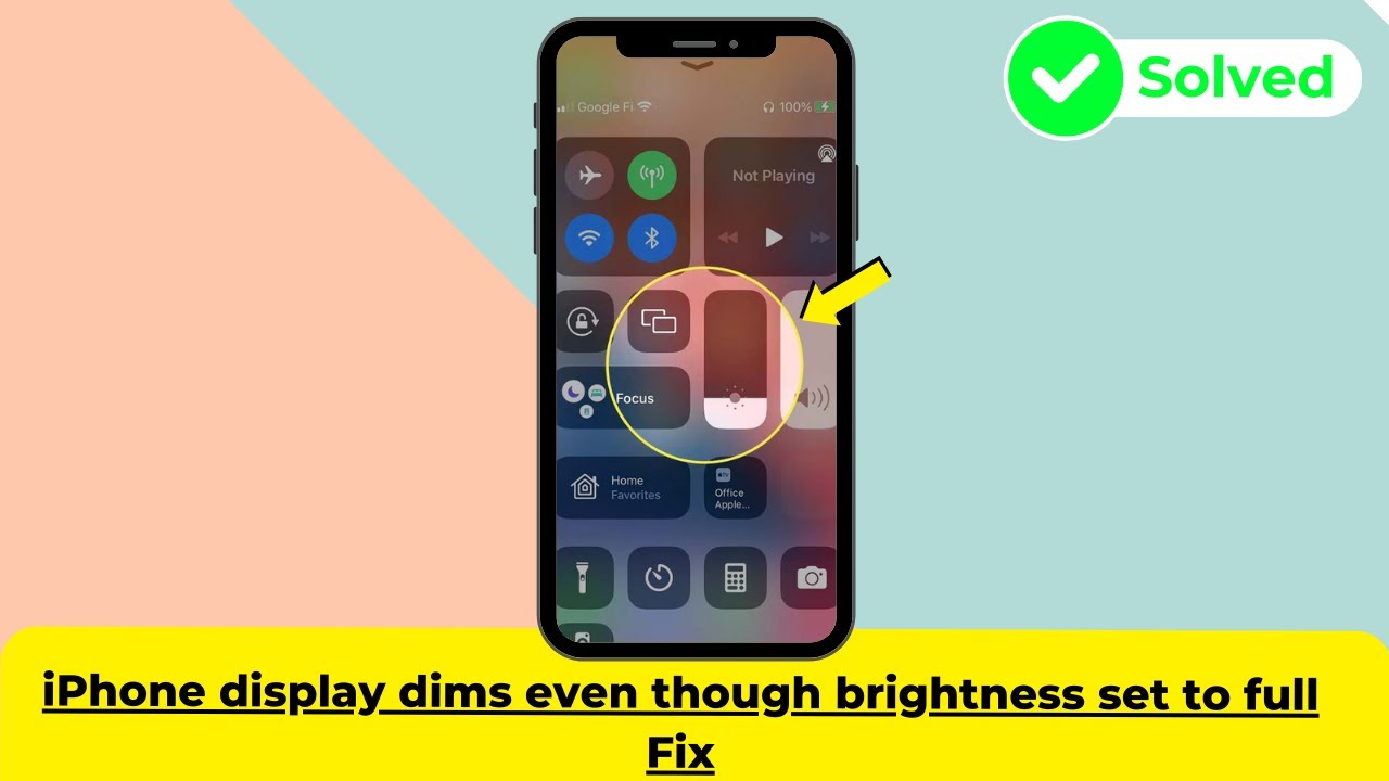 iPhone display dims even though brightness set to full Fix IOS | 2024 ...