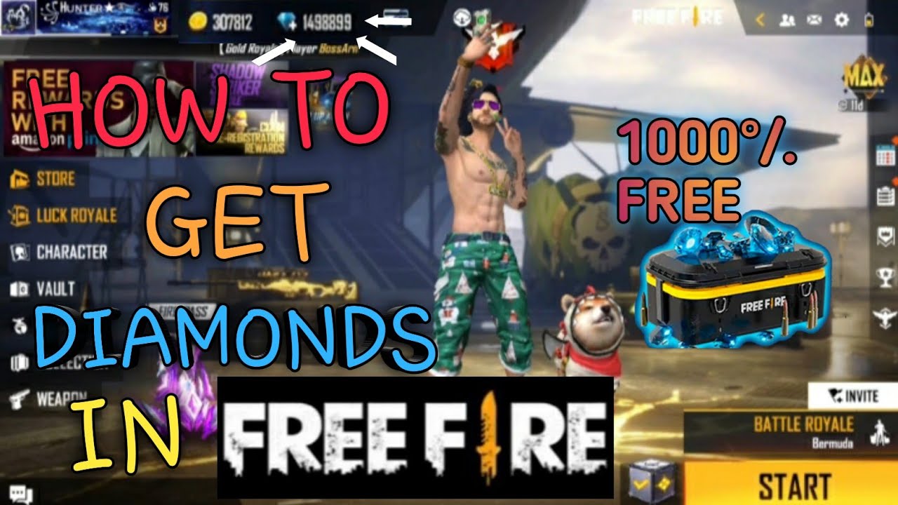 How To Get Unlimited Diamonds In Free fire || No hacks, 1000°/. free ...