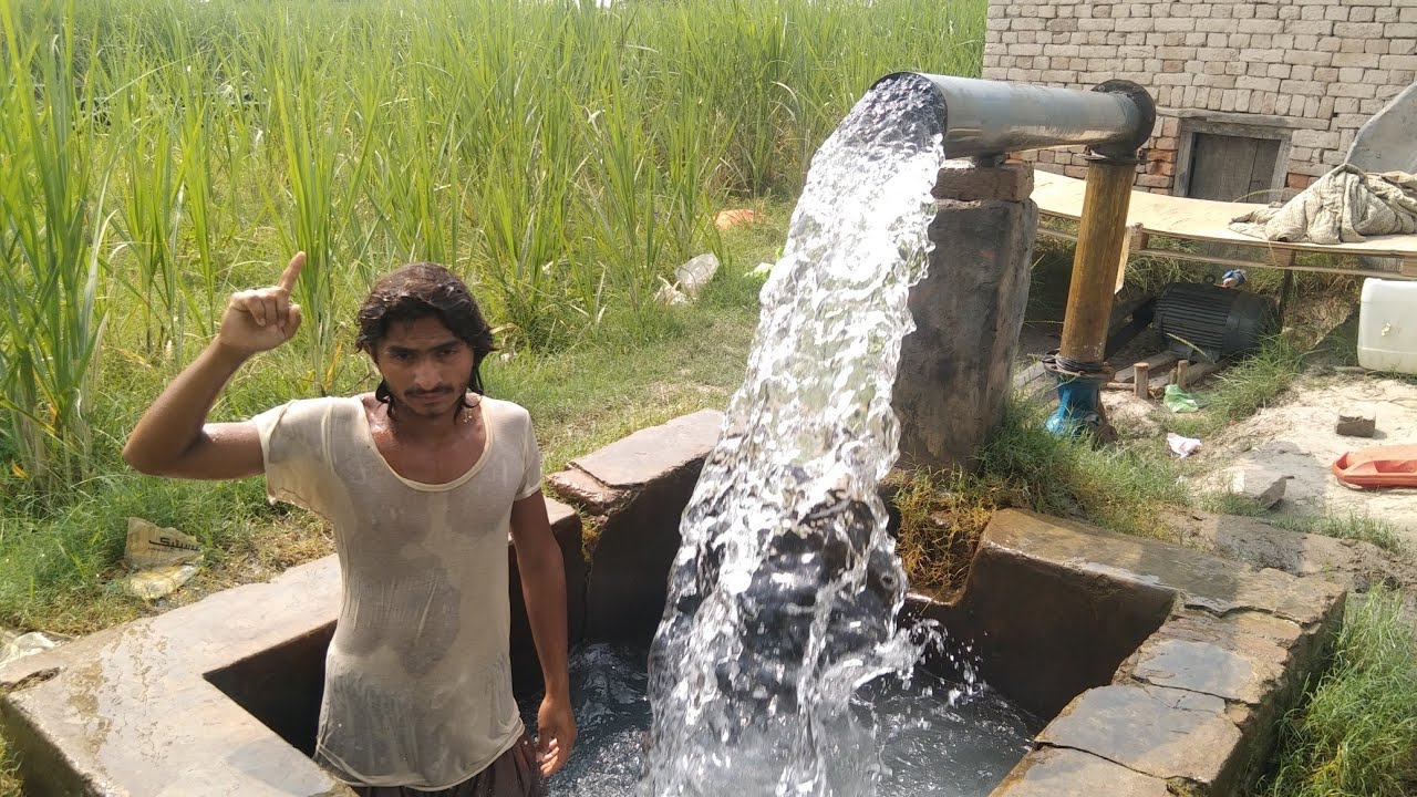 Village Tube Well Farming | Pure Desi Life in the Countryside Village ...