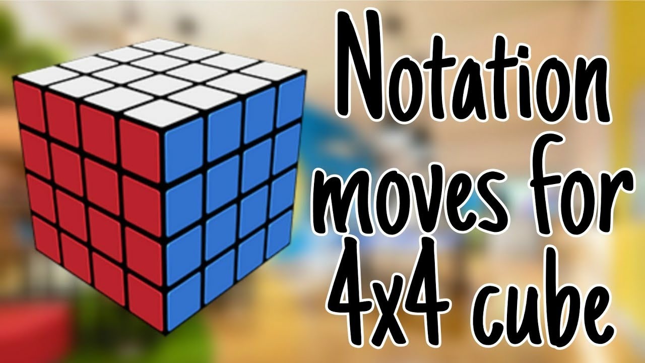Notation moves for 4x4 cube - YouTube