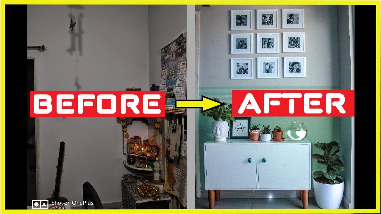 Budget friendly makeover of a boring wall || Interior Vibes - YouTube