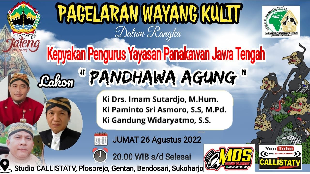 Live Wayang Kulit ''Kepyakan Pengurus Yayasan Panakawan Jawa Tengah ...