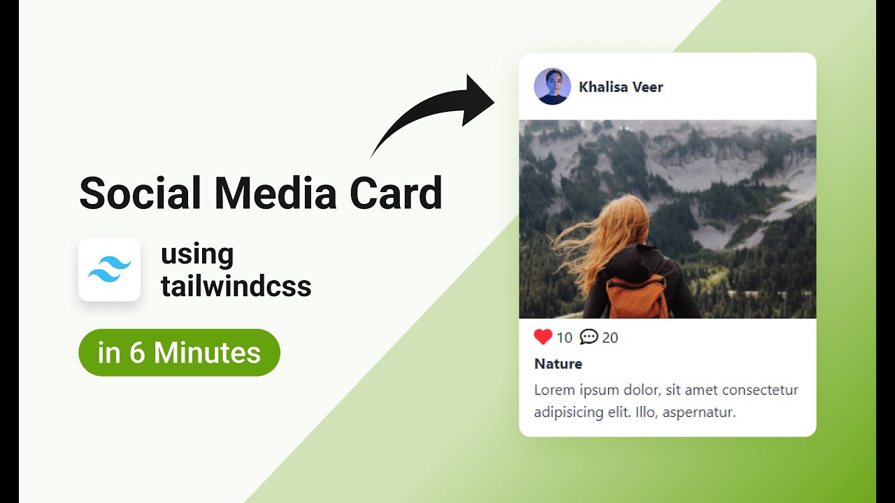 Create a Stunning Social Media Card Using Tailwind CSS in 6 Minutes ...