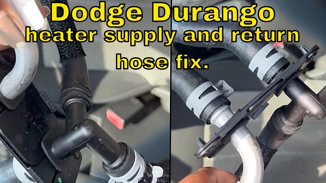 Dodge Durango AWD Crew heater supply and return hose fix. - YouTube