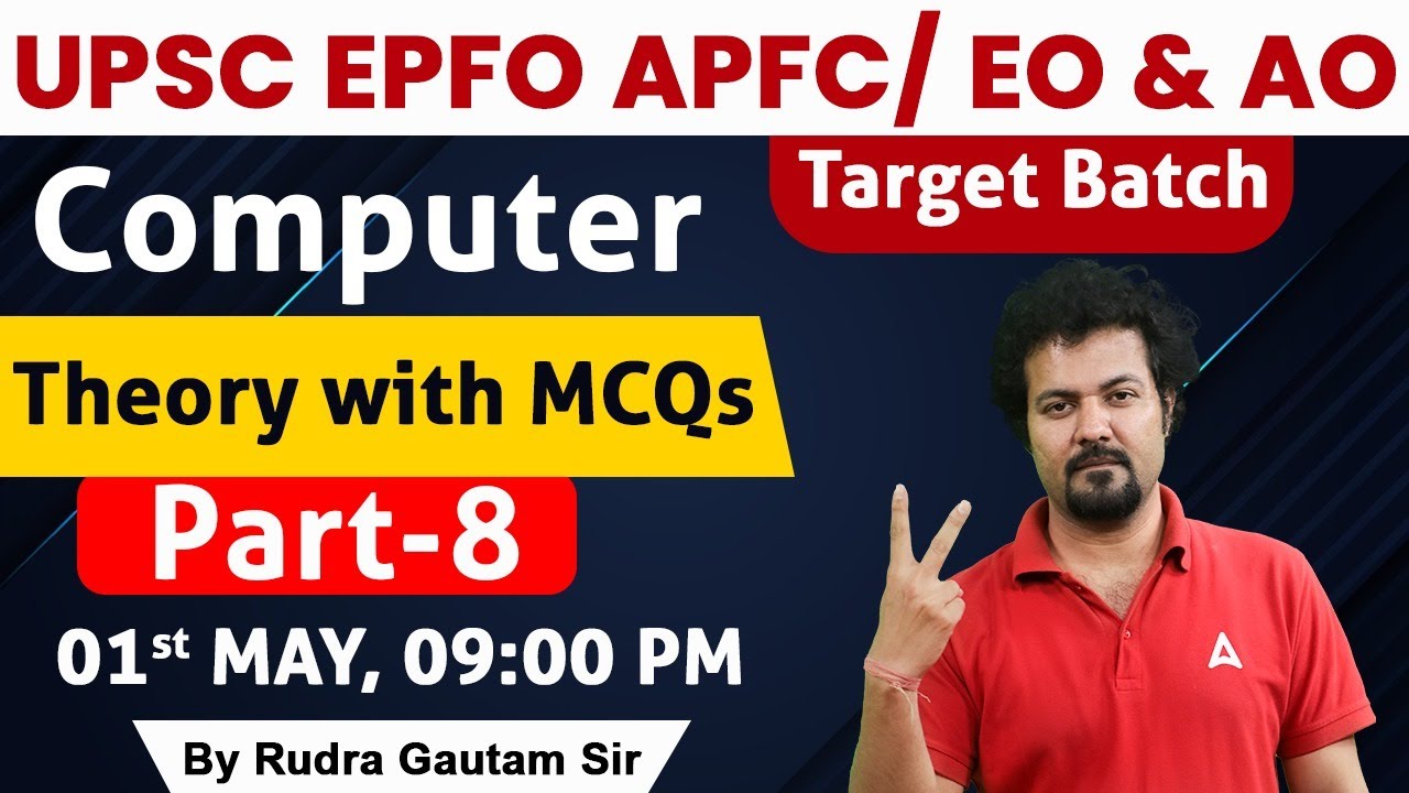 Computer MCQs Classes For UPSC EPFO APFC EO & AO 2023 | EPFO Computer ...