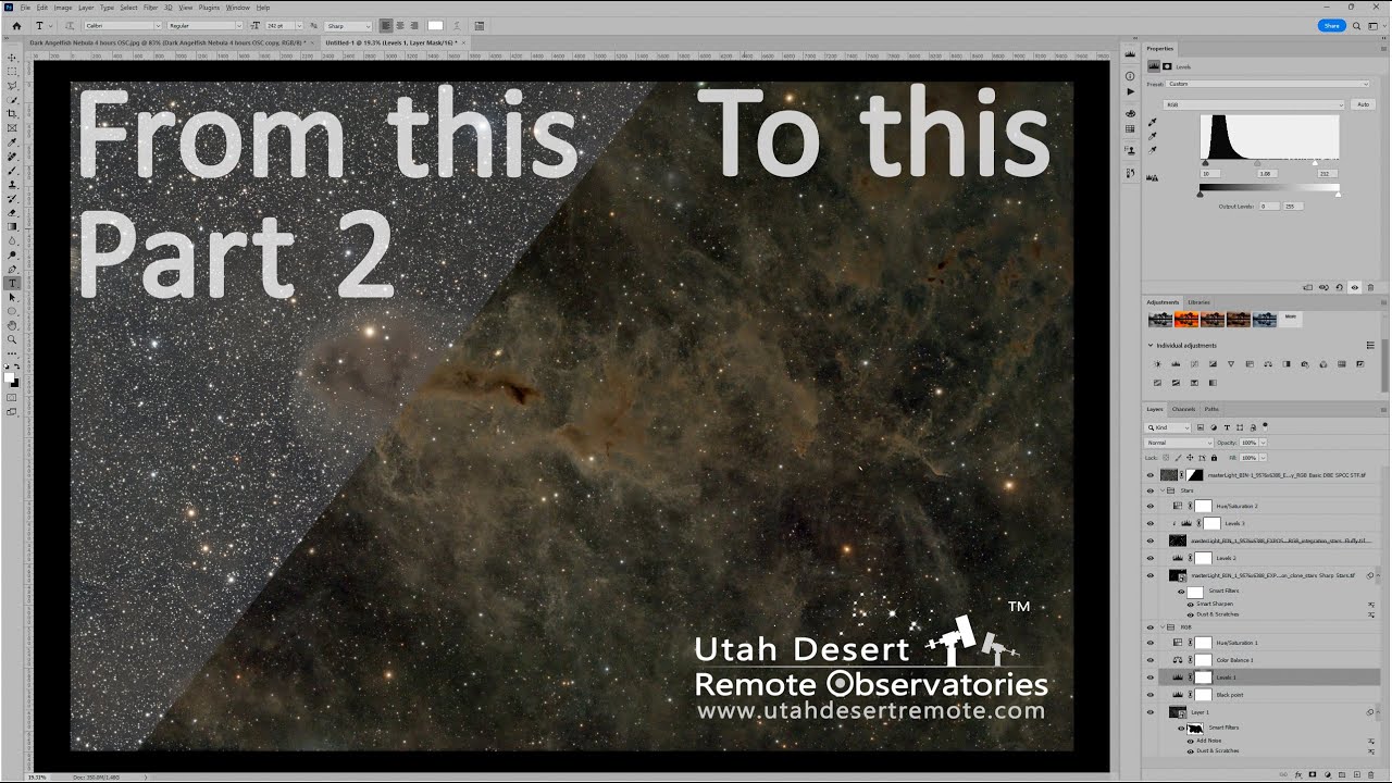 Angelfish Dark Nebula Photoshop Tutorial - YouTube