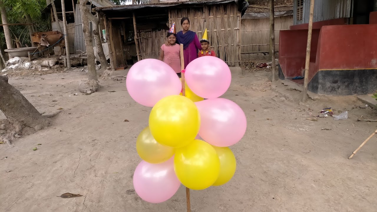 Outdoor fun with flower ballon and learn colour for kid's - kids ...