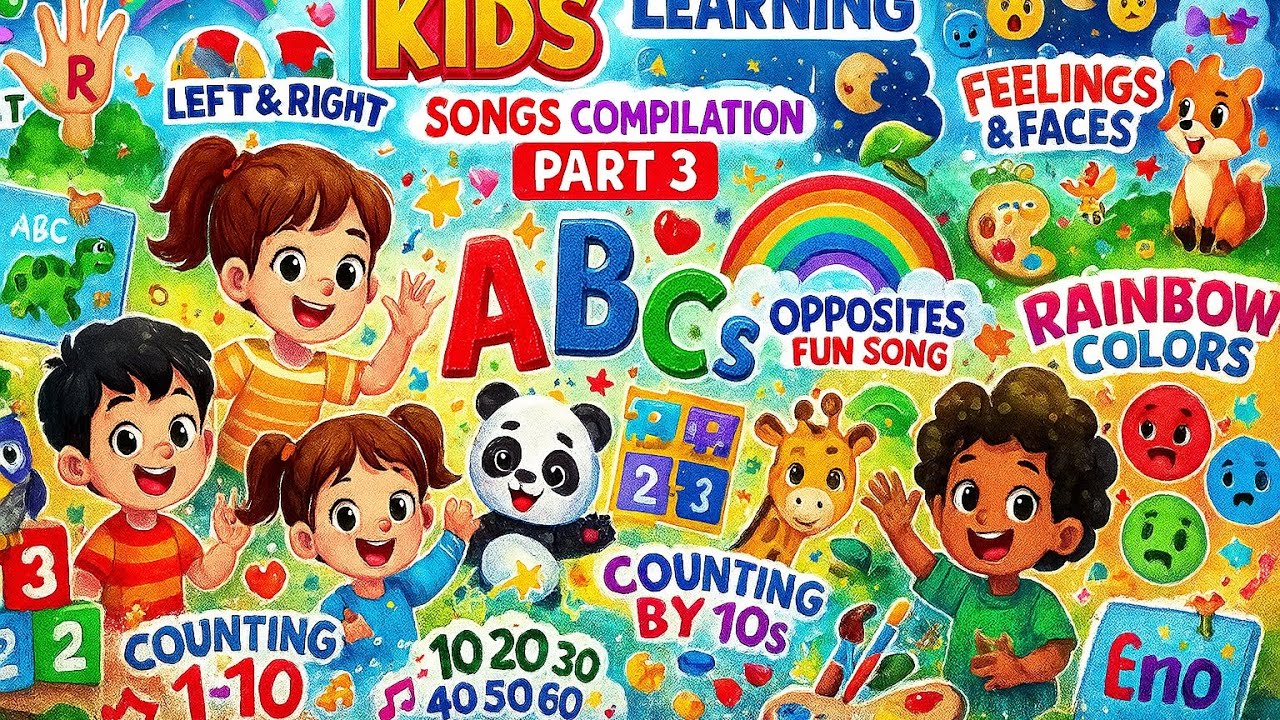 Kids Learning Songs Compilation Part 3 for Toddlers - YouTube