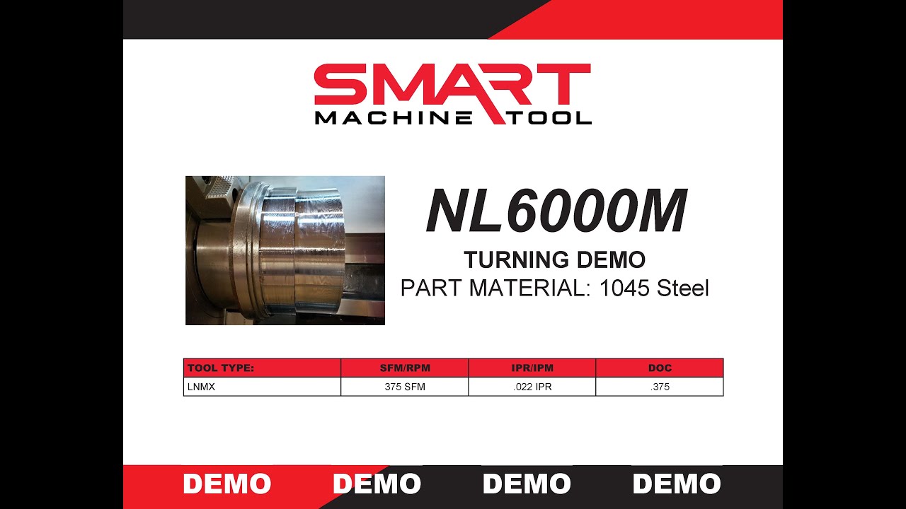 SMART Machine Tool - NL6000M Turning Demo - YouTube