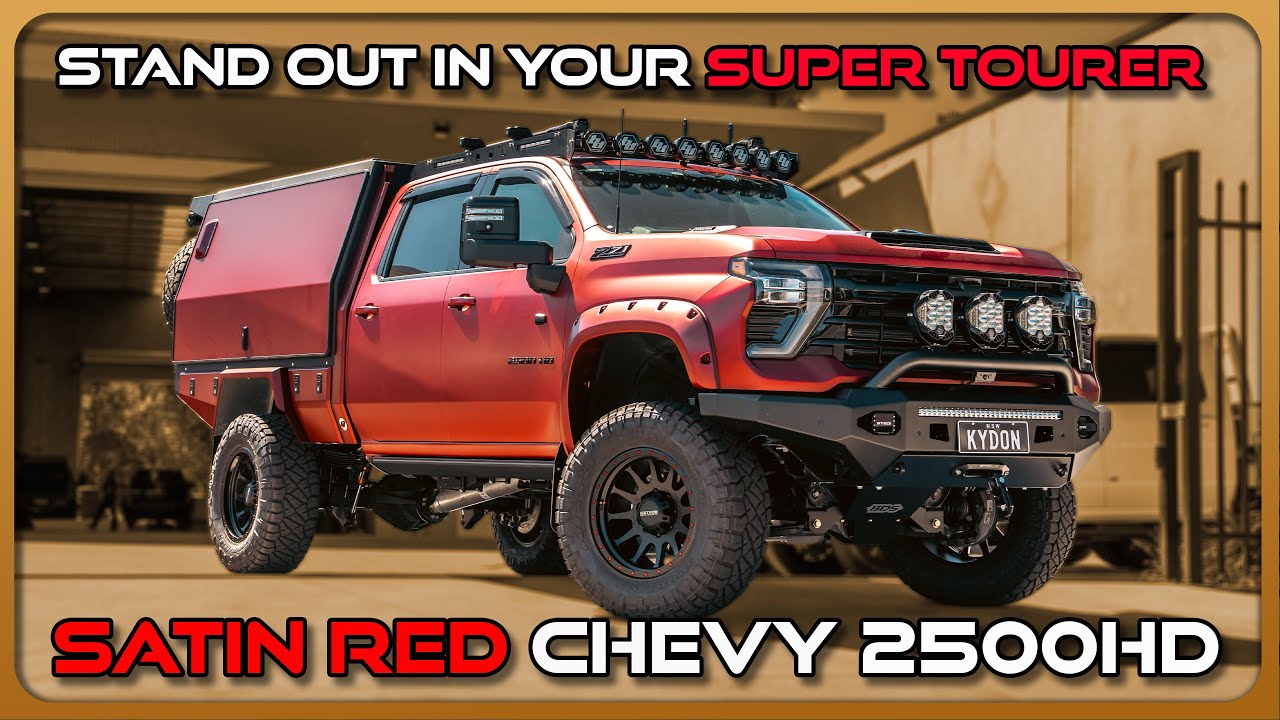Australia's Meanest Red Silverado 2500HD | 5' Lift + 37s + Full Canopy ...