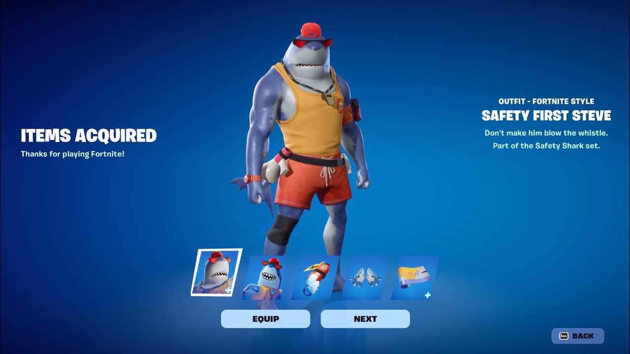 New Safety-First Steve bundle! (Fortnite item shop) - YouTube