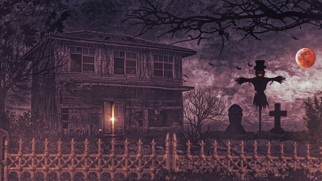 Haunted house sounds 👻| A night in a abandoned haunted house| scary ...