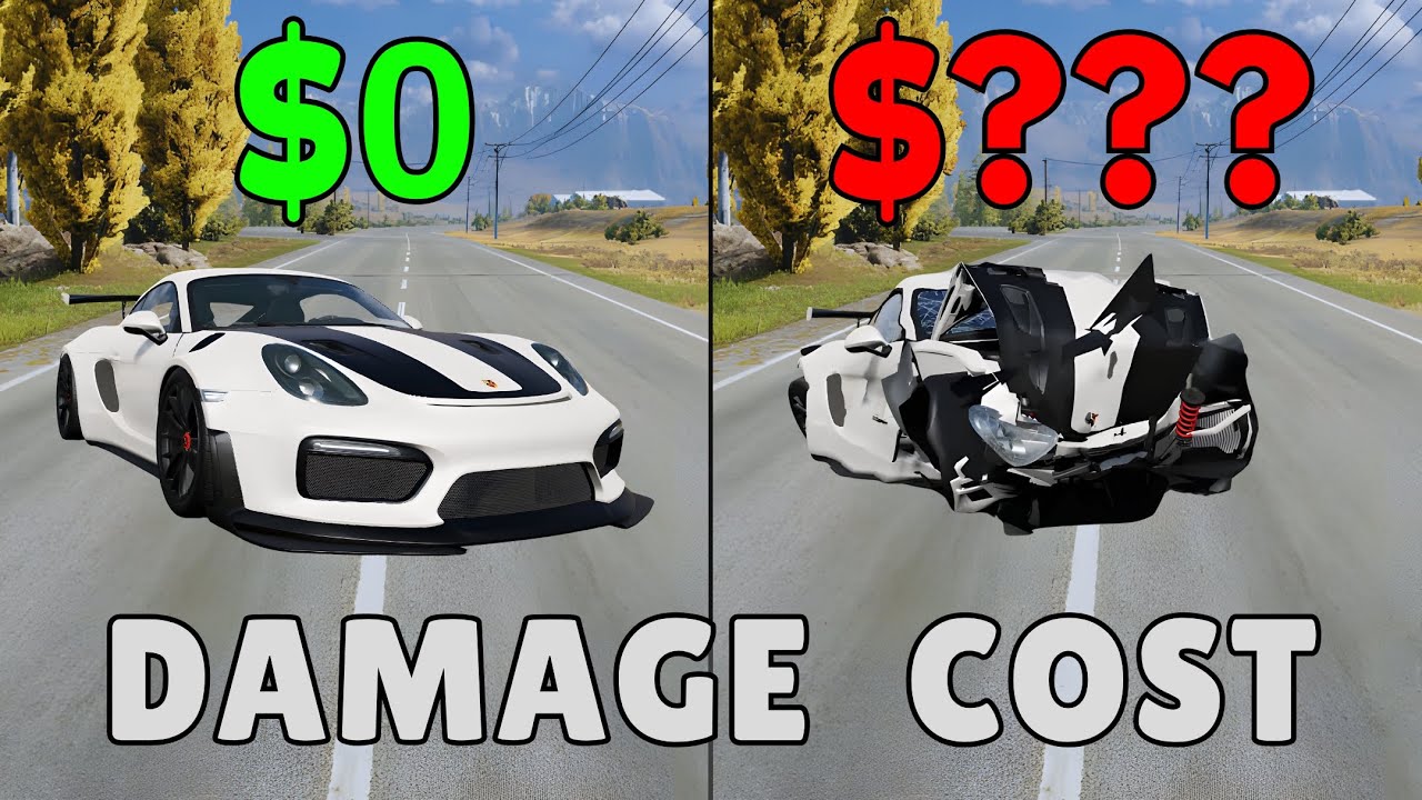 Realistic Crashes BeamNG Drive Damage Cost #13 | Epic Wallet Survival - YouTube