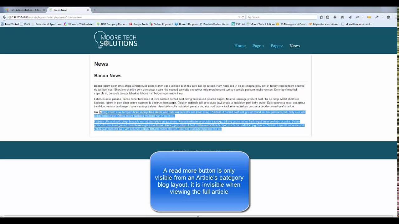 Joomla! - Add news articles - YouTube