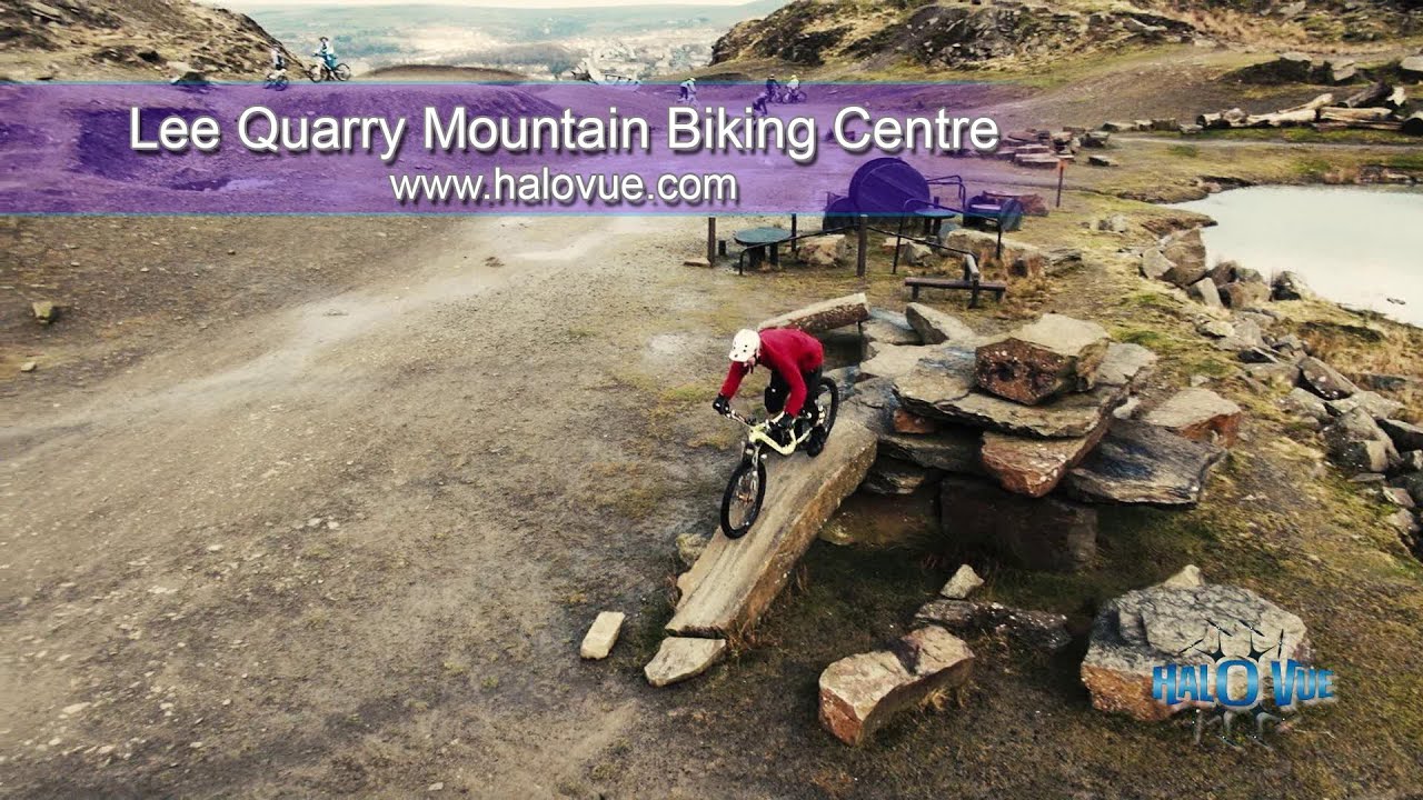 Lee Quarry Mountain Bike Centre Filmed by Halo Vue aerial photography ...