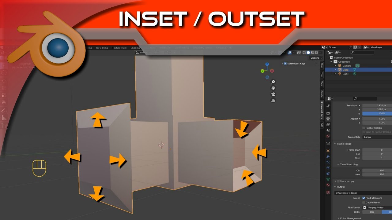 Blender Quick Tip Inset Outset Faces - YouTube