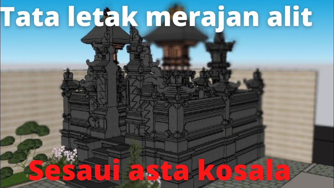 Proses membuat Tata letak merajan alit sanggah keluarga sesuai sikut ...