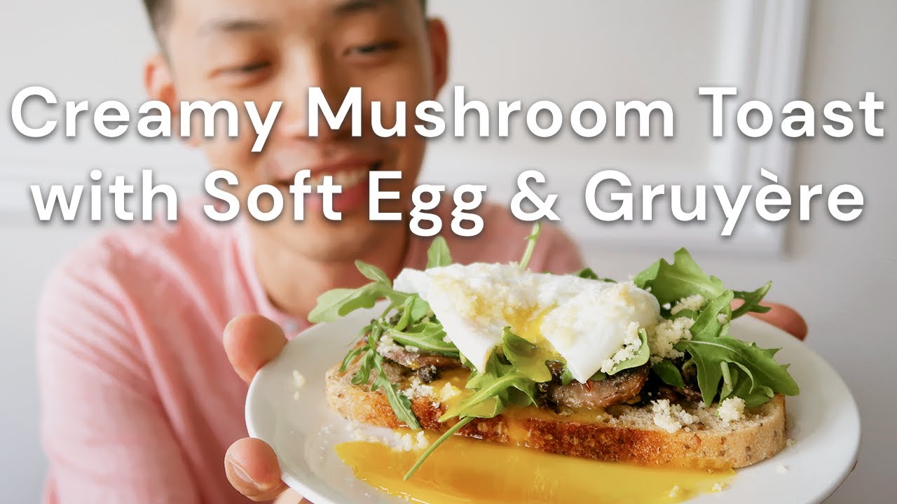 Creamy Mushroom Toast with Soft Egg & Gruyère 🍱 Lunchbox at Home Ep 1 ...