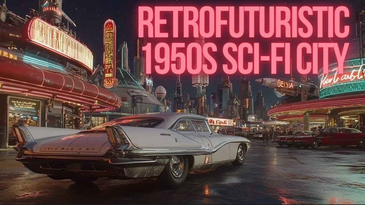 RetroFuturistic 1950s Sci-Fi City |AI-Generated Animated World - YouTube