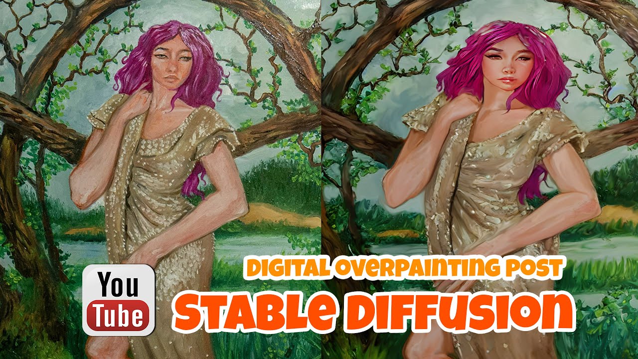 Digital Overpainting post Stable Diffusion Part Two! - YouTube