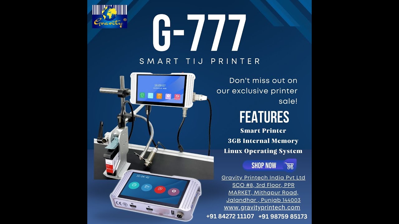 Gravity Printech G 777 Online Batch Coding Printer Unboxing - YouTube