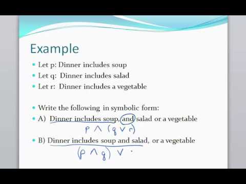 Math 120, Section 3.1, Statements and Logical Connectives, Examples ...