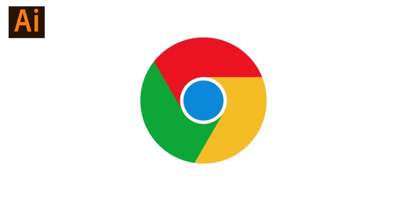 How to Draw Google Chrome Icon in Illustrator - YouTube