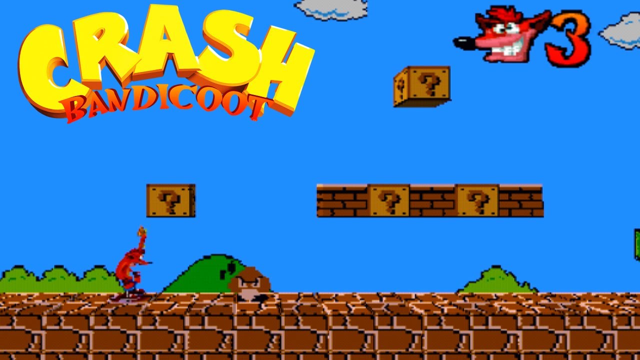 Crash Bandicoot in Super Mario Bros | Crash Bandicoot Mod - YouTube