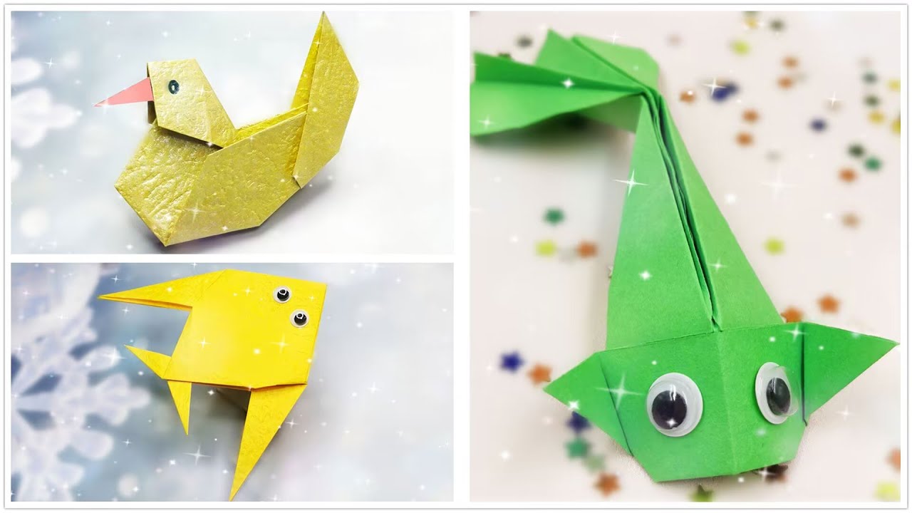 Origami Aquatic Wonders: Crafting Charming Ducks and Fishes Underwater ...