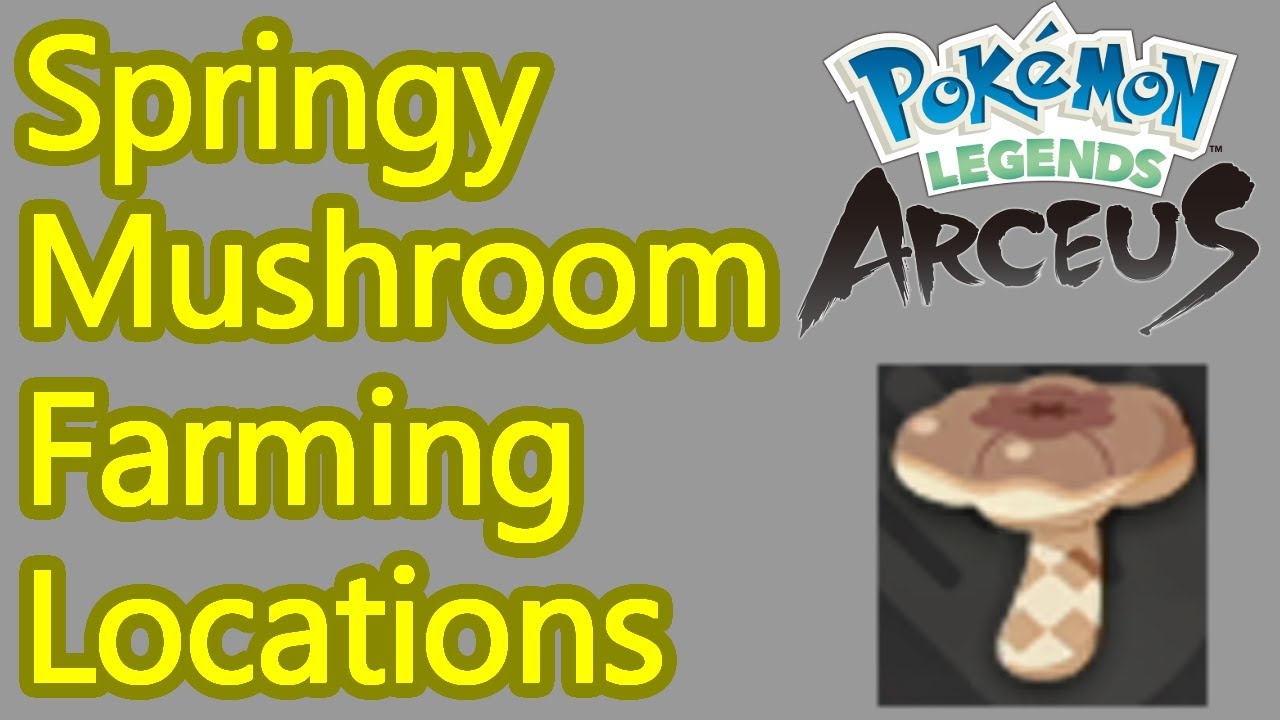 Pokemon Legends: Arceus springy mushroom locations guide / farming spot ...