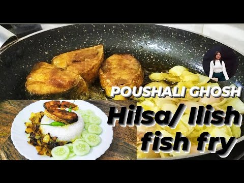 Hilsa fish fried in mustard oil | Ilish Maach bhaja | Bengali style ...