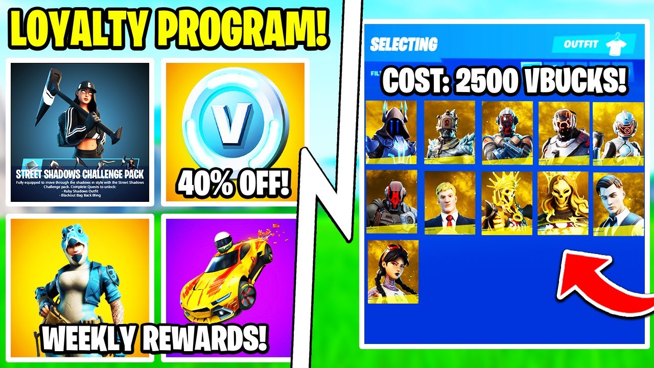 The Epic Loyalty Program, 40% OFF Vbucks, Free Items, Mythic Skins ...