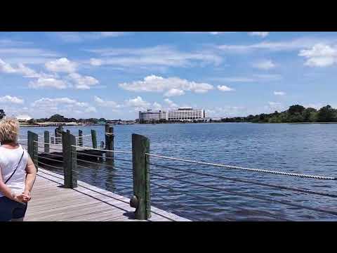 The boat dock at Disney's Grand Floridian resort