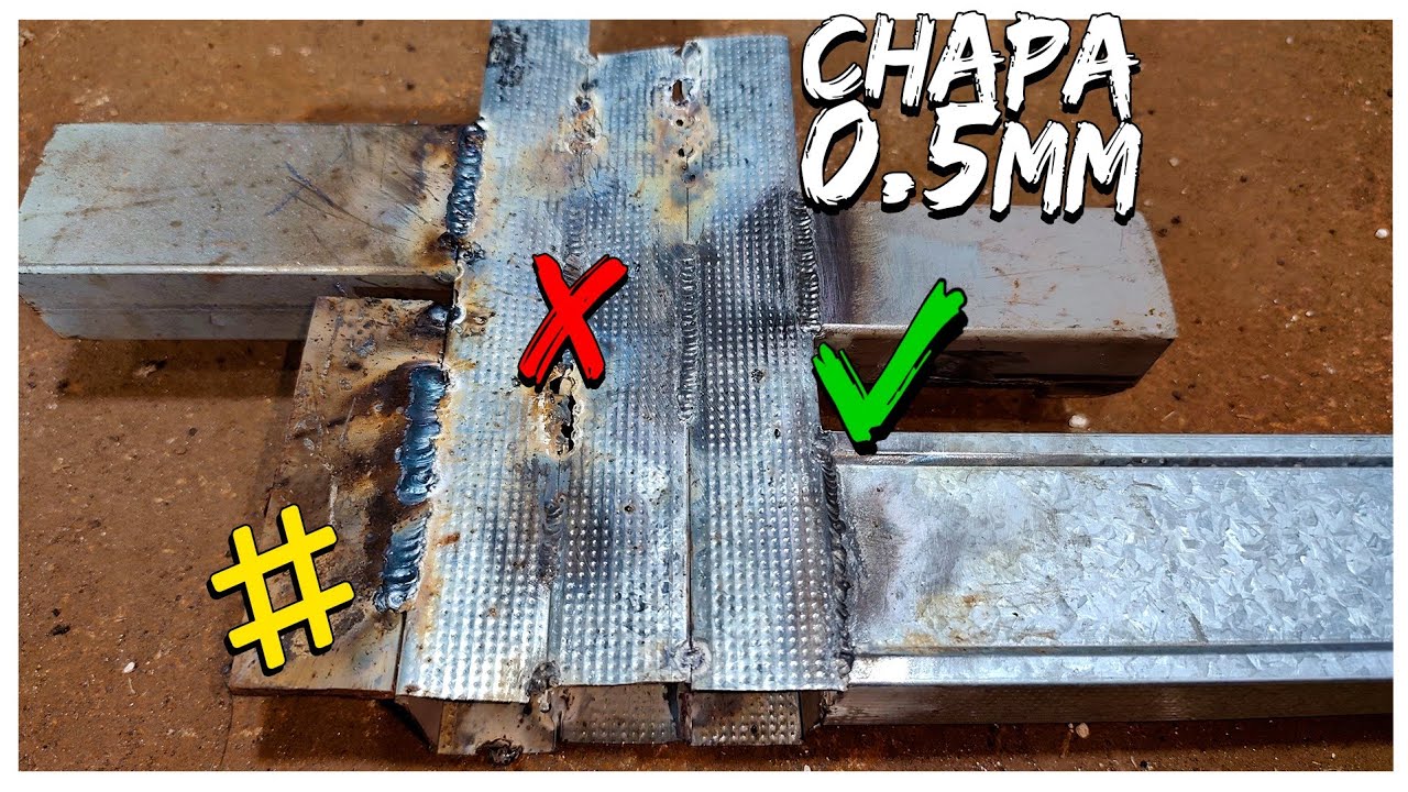 Como Soldar chapa SUPER fina "quase um papel" galvanizada 0,5mm com ...