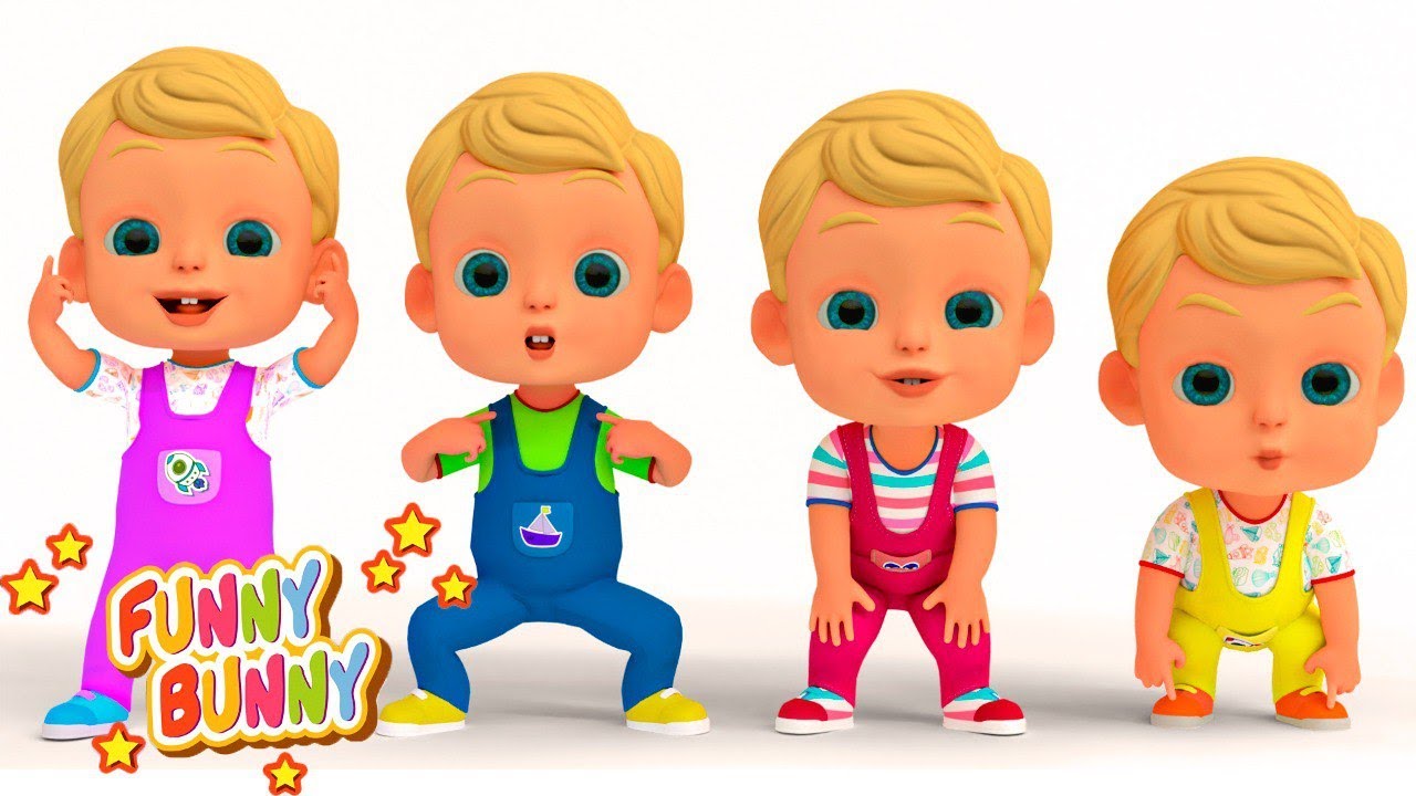 Head Shoulders Knees & Toes Song | Funny Bunny - Kids Songs Compilation ...
