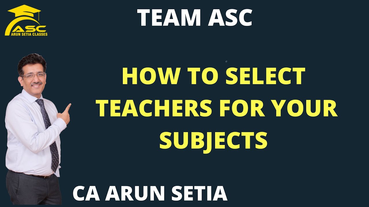 How to select teachers for executive and professional exams .. - YouTube