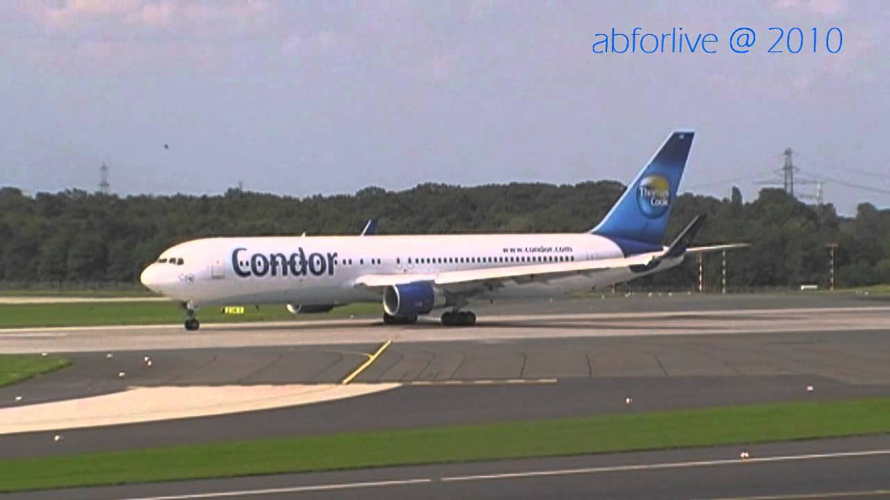 Condor 767-300ER take off @ Düsseldorf - YouTube