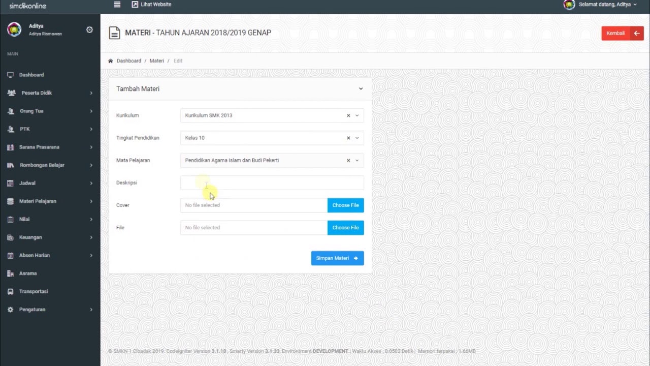 Tutorial Simdik Online - Sistem Informasi Akademik - Materi Pelajaran ...