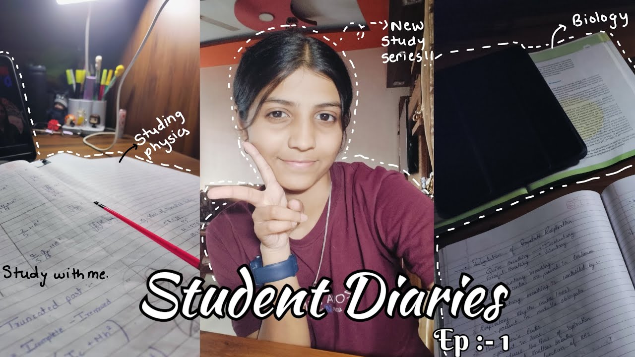 Student diaries Ep :- 1 | Studying | Bullet journal | test study ...
