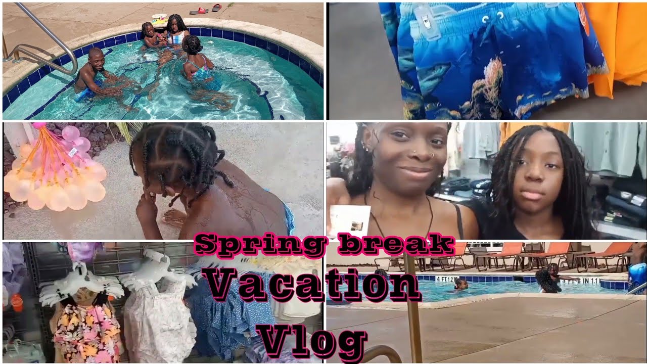 SPRING BREAK VACATION VLOG| Walmart & Mall Run + Pool&Hot tub fun - YouTube