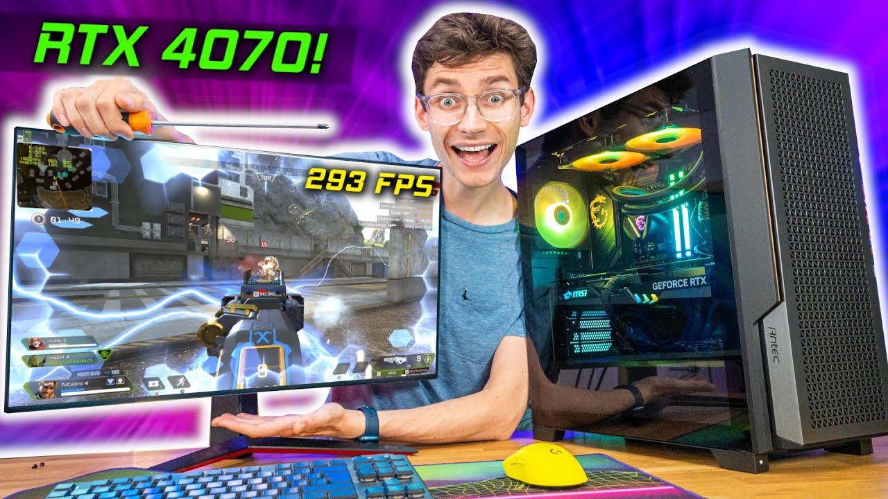 The POWERHOUSE RTX 4070 Gaming PC Build 2023 😲 Ryzen 7700, Antec P20C ...