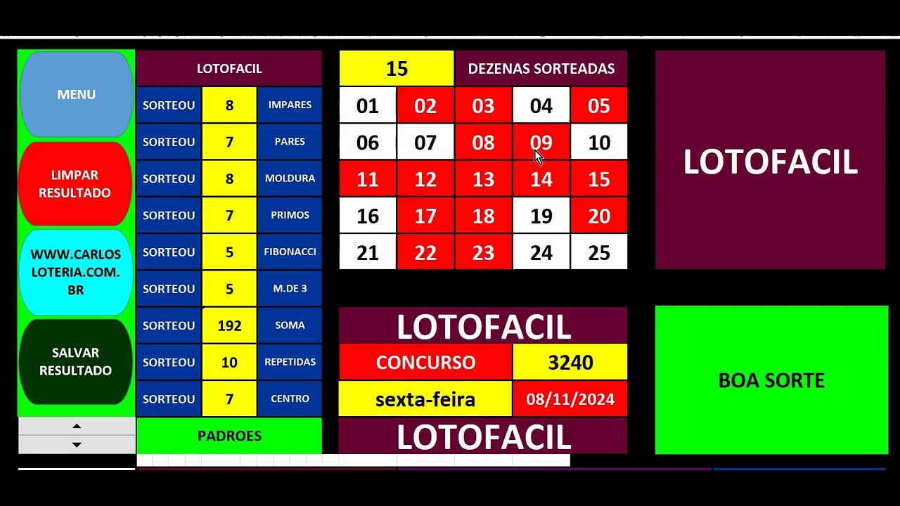 LOTOFACIL RESULTADO 3240 - YouTube
