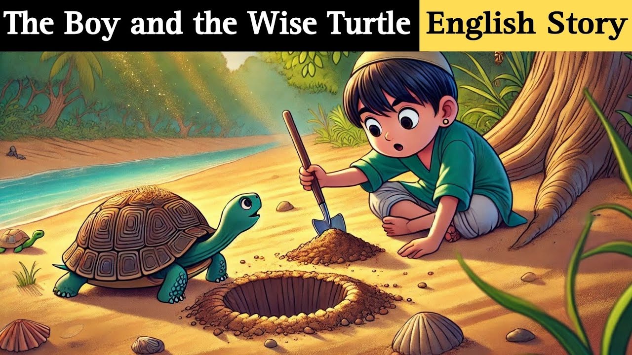The Boy and the Wise Turtle in English | Life Lesson | English Story ...
