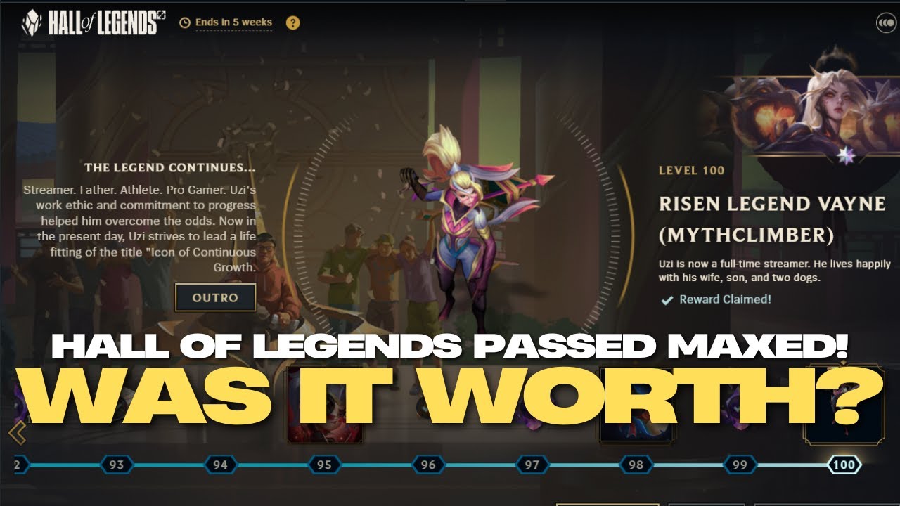 Hall Of Legends Pass COMPLETED! Was It Worth It? | League Of Legends ...